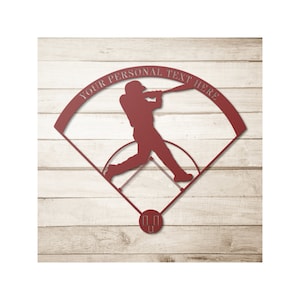Personalized Baseball Player Batter Name Metal Sign. Custom - Etsy