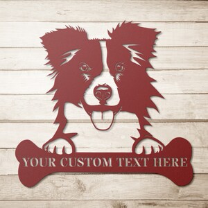 Personalized Border Collie Name Metal Sign. Customizable Dog Owner Wall ...