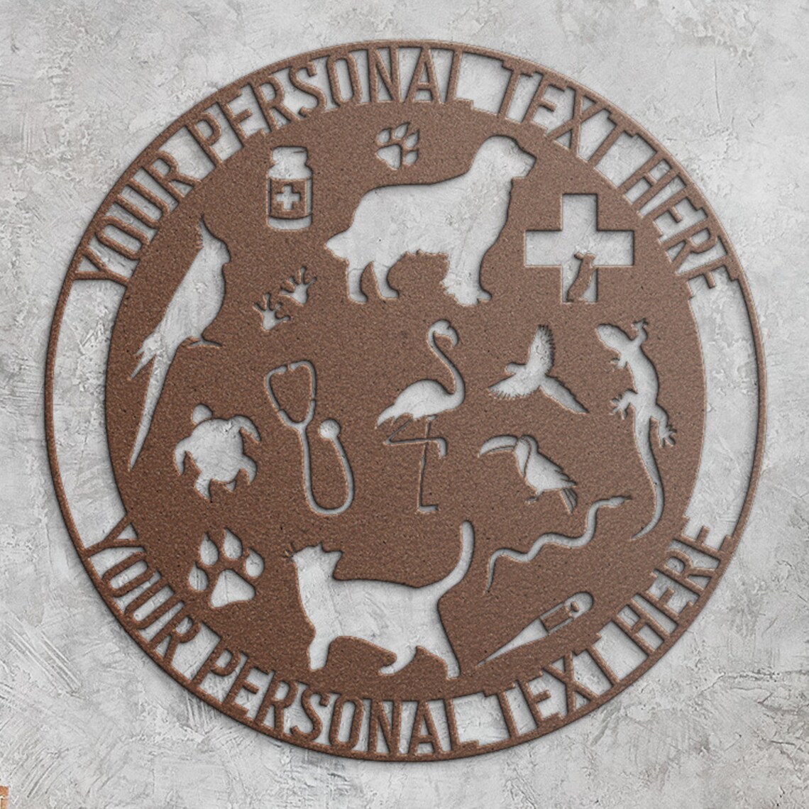 Personalized Exotic Animal Metal Sign. Customizable Veterinary Clinic ...
