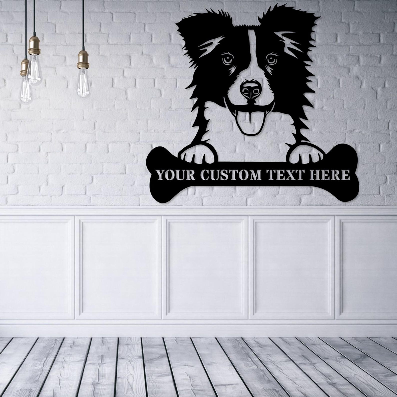Personalized Border Collie Name Metal Sign. Customizable Dog Owner Wall ...