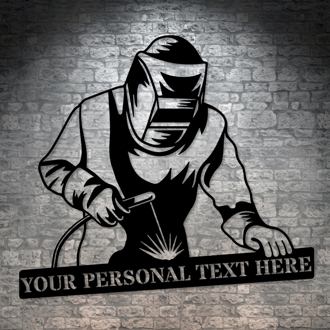 Personalized Stick Welder Name Metal Sign. Custom Ironworker Wall Decor ...