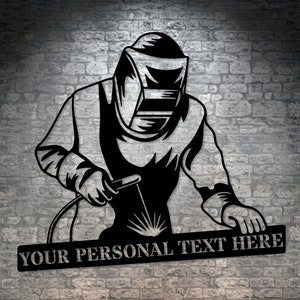 Personalized Stick Welder Name Metal Sign. Custom Ironworker Wall Decor ...