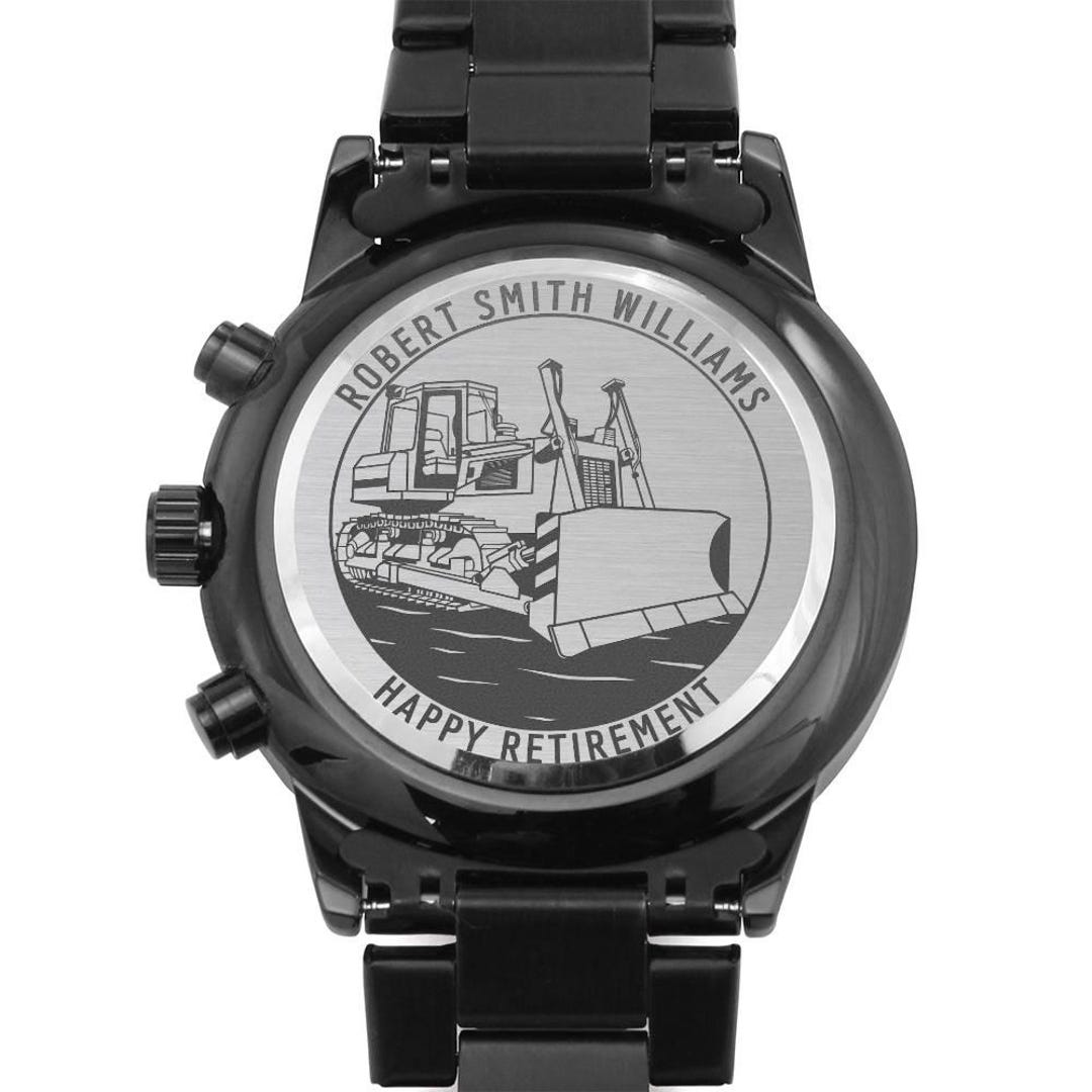 Personalized Bulldozer Operator Metal Watch Gift. Laser Engraved Gift ...