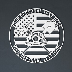 Personalized Mine Worker Metal Sign With Your Custom Text. Custom Coal ...