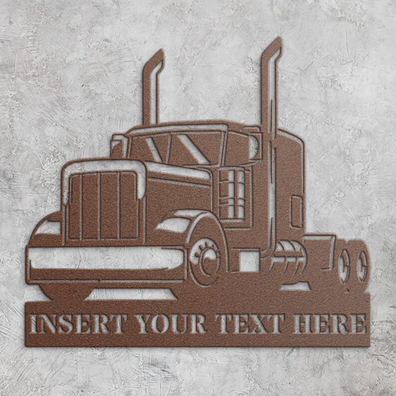 Personalized Lorry Driver Name Metal Sign. Custom Trucker Wall Decor ...