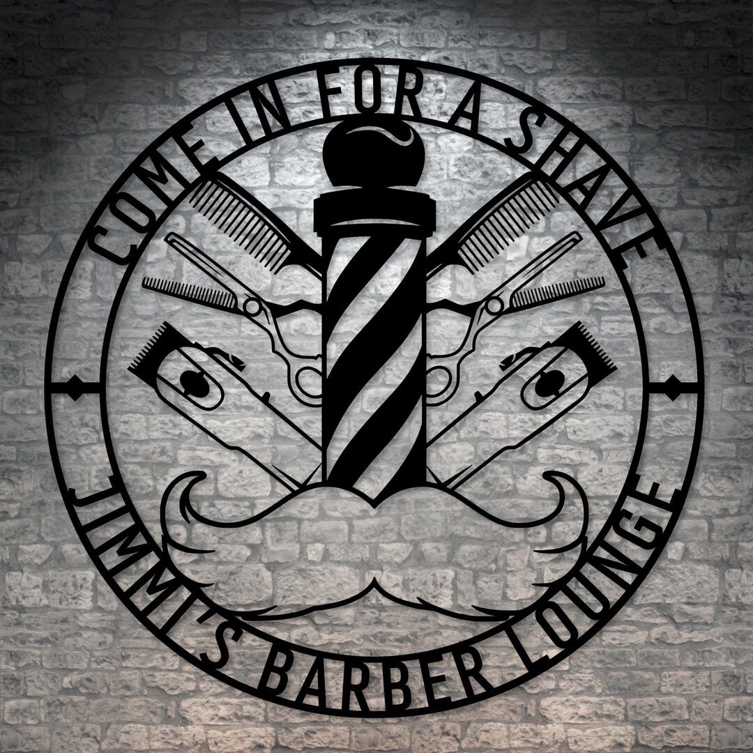 Personalized Barber Tools Metal Sign. Custom Barber Wall Decor. Gift ...