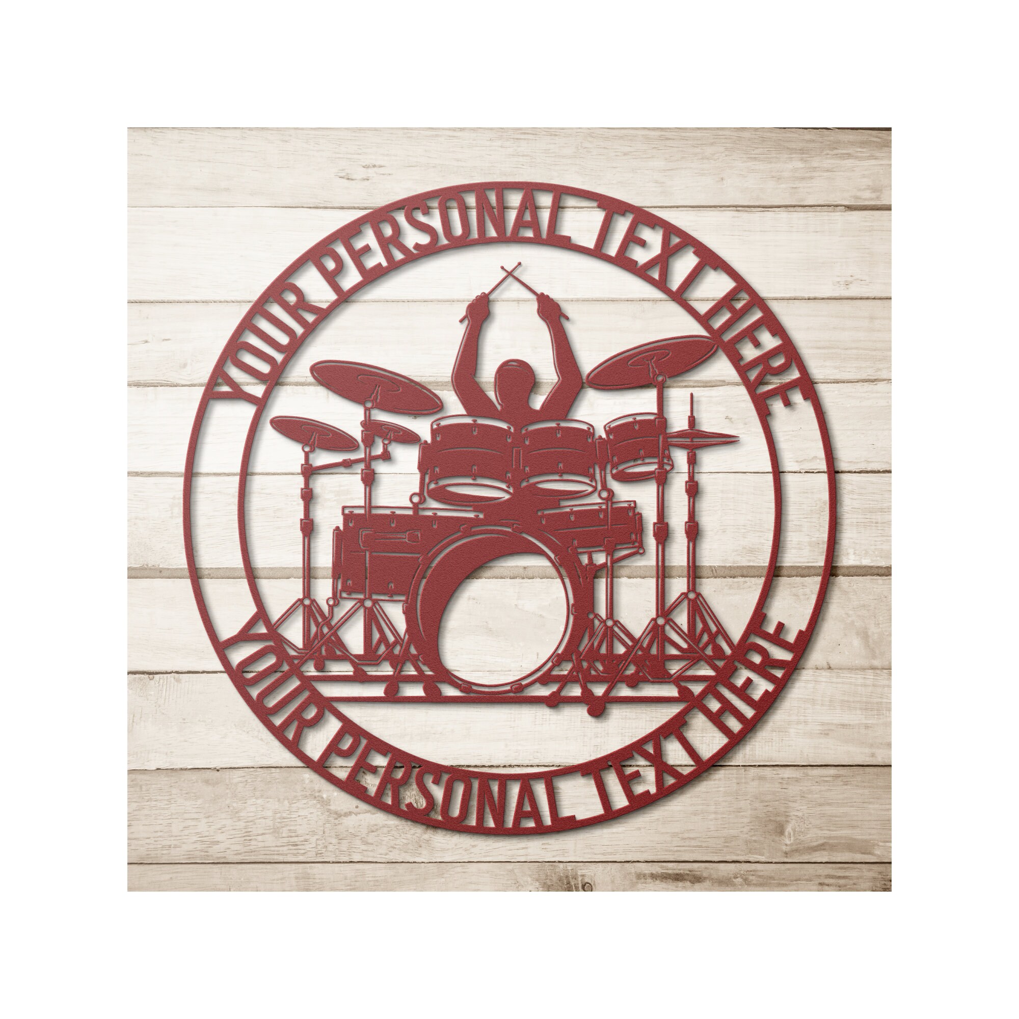 Personalized Drum Player Name Metal Sign Drummer Wall - Etsy
