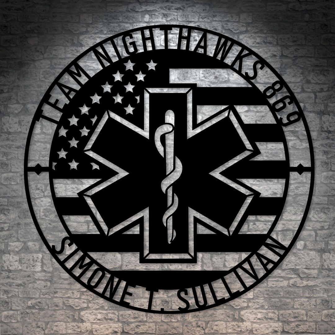 Personalized American First Responder Metal Sign. Custom Patriotic ...