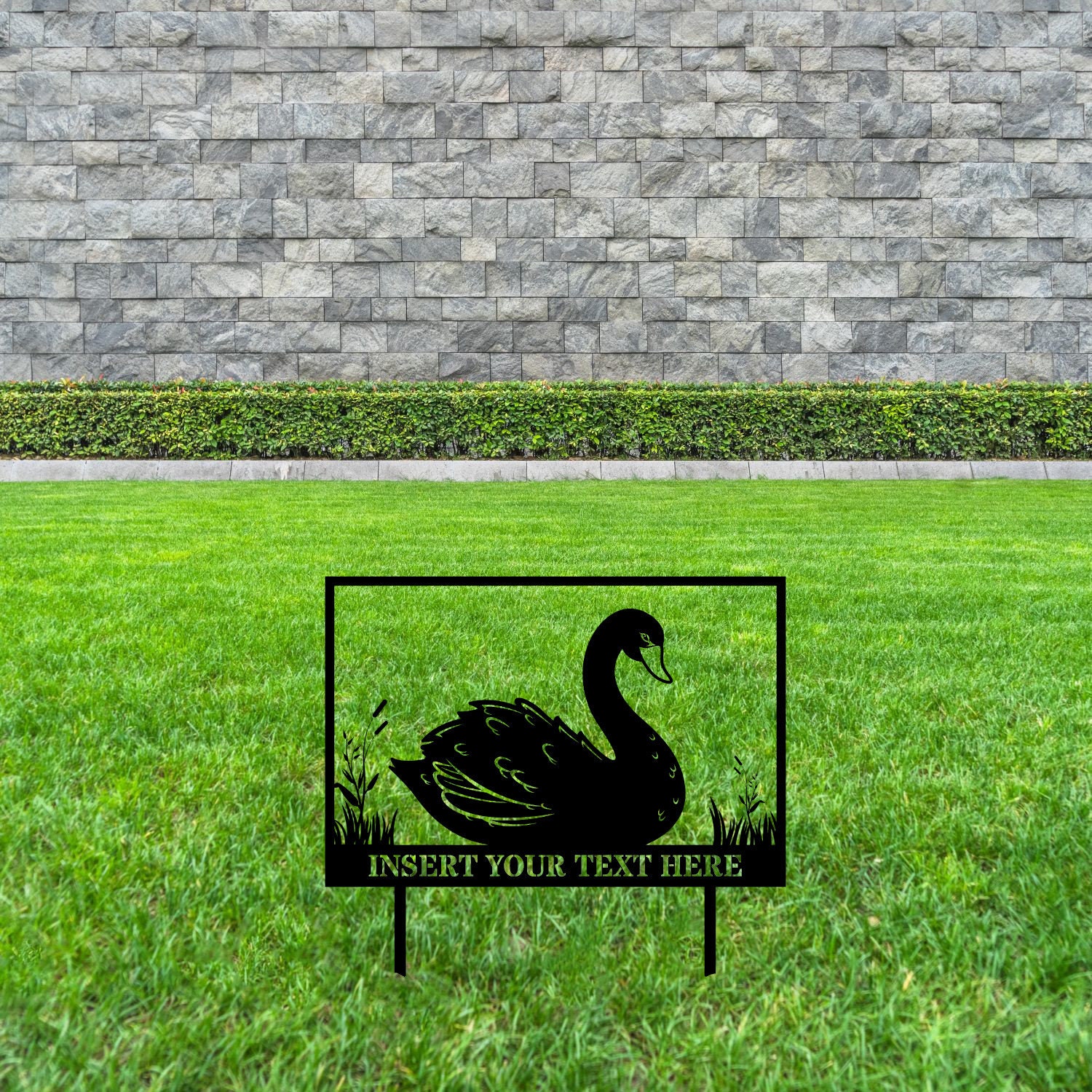 Personalized Swimming Swan Name Metal Sign Unique Swan Sign - Etsy