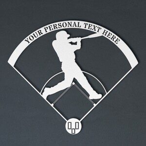 Personalized Baseball Player Batter Name Metal Sign. Custom Softball ...