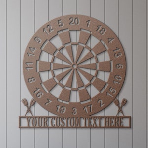 Personalized Dart Board Name Plate Metal Sign. Customized Dart Lover ...