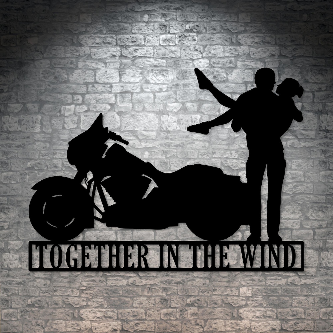 Personalized Motorcycle Love Couple Name Metal Sign. Custom Biker ...
