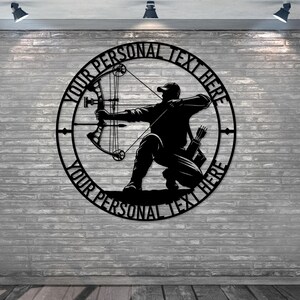Personalized Bow Hunter Name Metal Sign. Custom Archery Wall Decor Gift ...