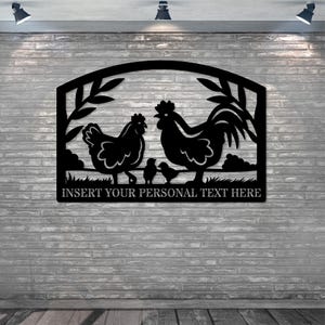 Personalized Chicken Farm Metal Sign Gift. Custom Animal Wall Decor ...