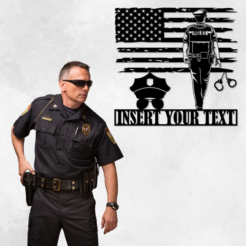 Personalized Police Officer Name Metal Sign Custom Patriotic - Etsy