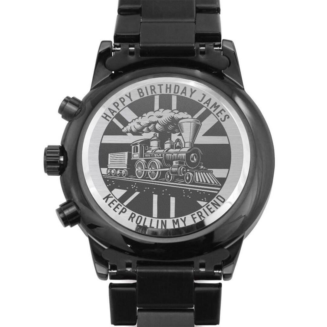 Personalized British Railway Metal Watch Gift. Laser Engraved Gift for ...
