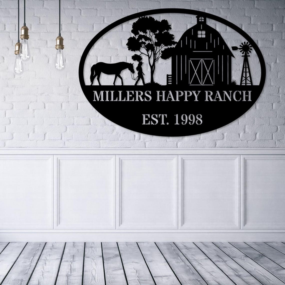 Personalized Barn Name Metal Sign. Custom Fam Address Wall Decor Gift ...