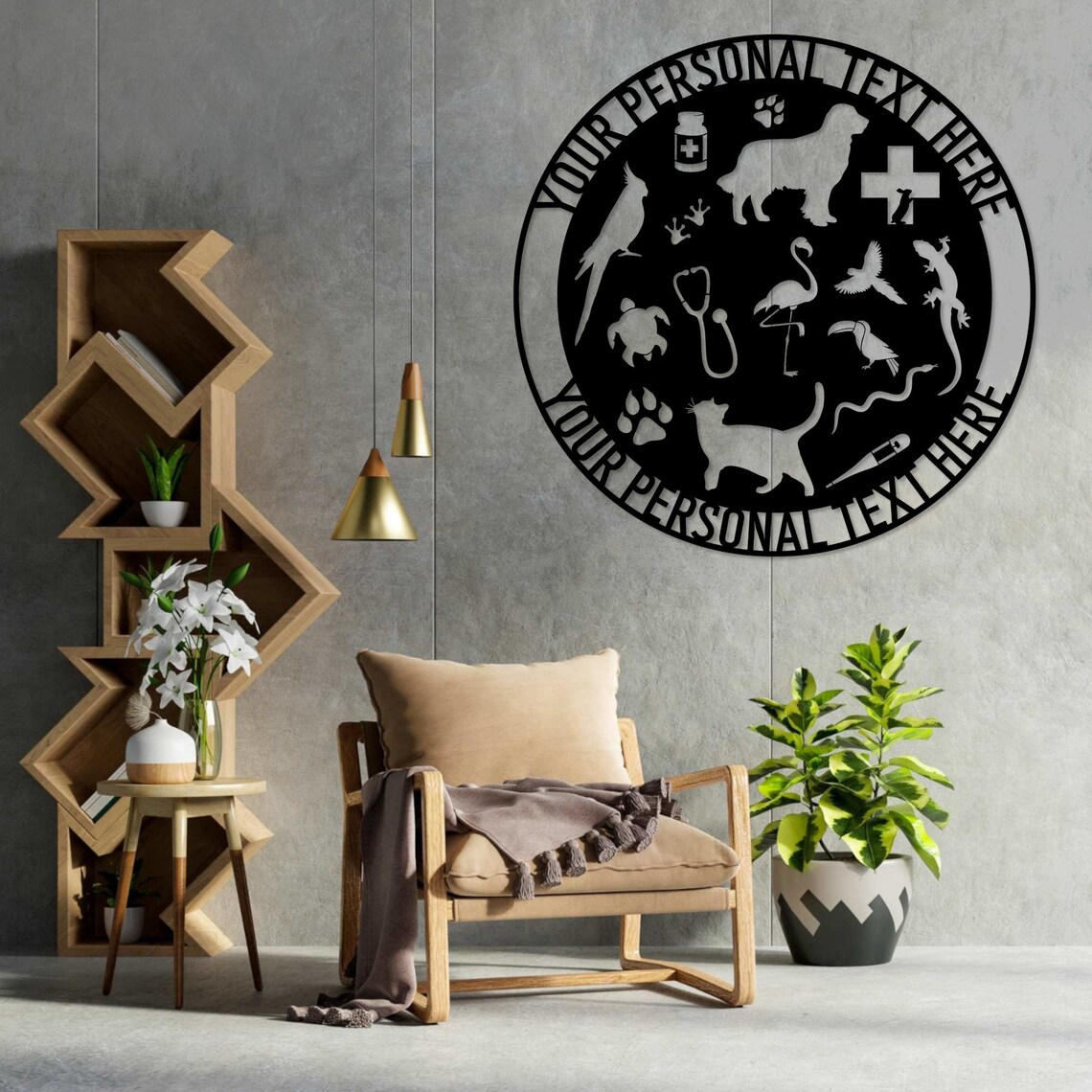 Personalized Exotic Animal Metal Sign. Customizable Veterinary Clinic ...