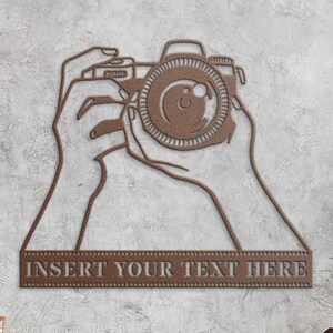 Personalized Camera Name Metal Sign. Custom Photographer Wall Decor ...