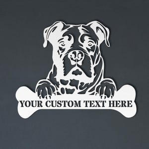 Personalized American Bulldog Name Metal Sign. Customizable Dog Owner ...