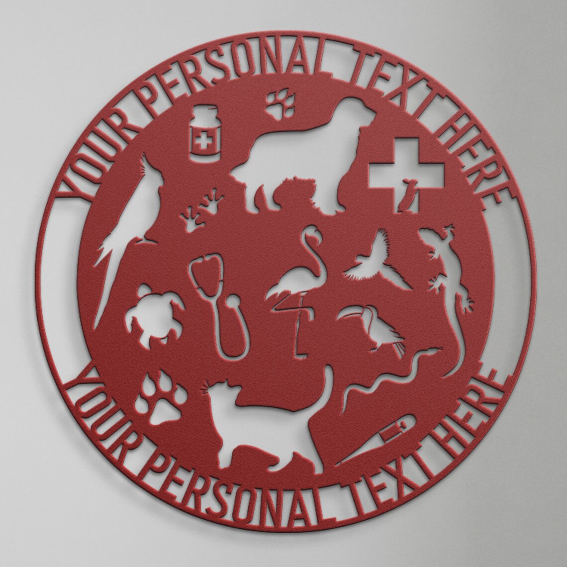 Personalized Exotic Animal Metal Sign. Customizable Veterinary Clinic ...