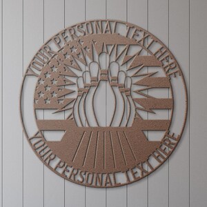 Personalized US Bowling Name Metal Sign. Custom Bowling Sign With ...