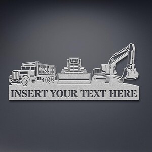 Personalized Demolition Worker Name Metal Sign. Custom Heavy Machinery ...