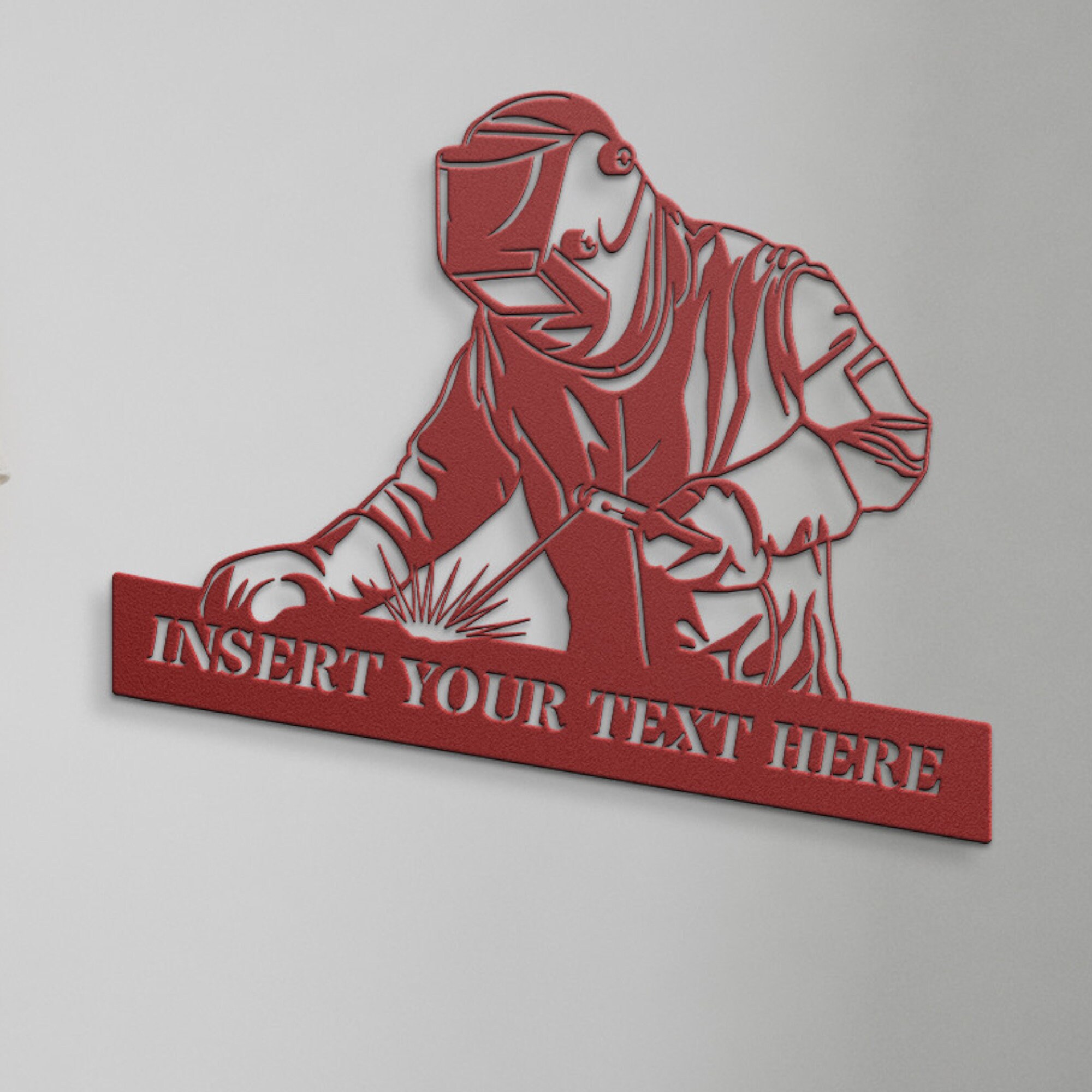 Personalized Pipline Welder Name Metal Sign. Custom Welder Wall Decor Gift. Metal Fabricator ...