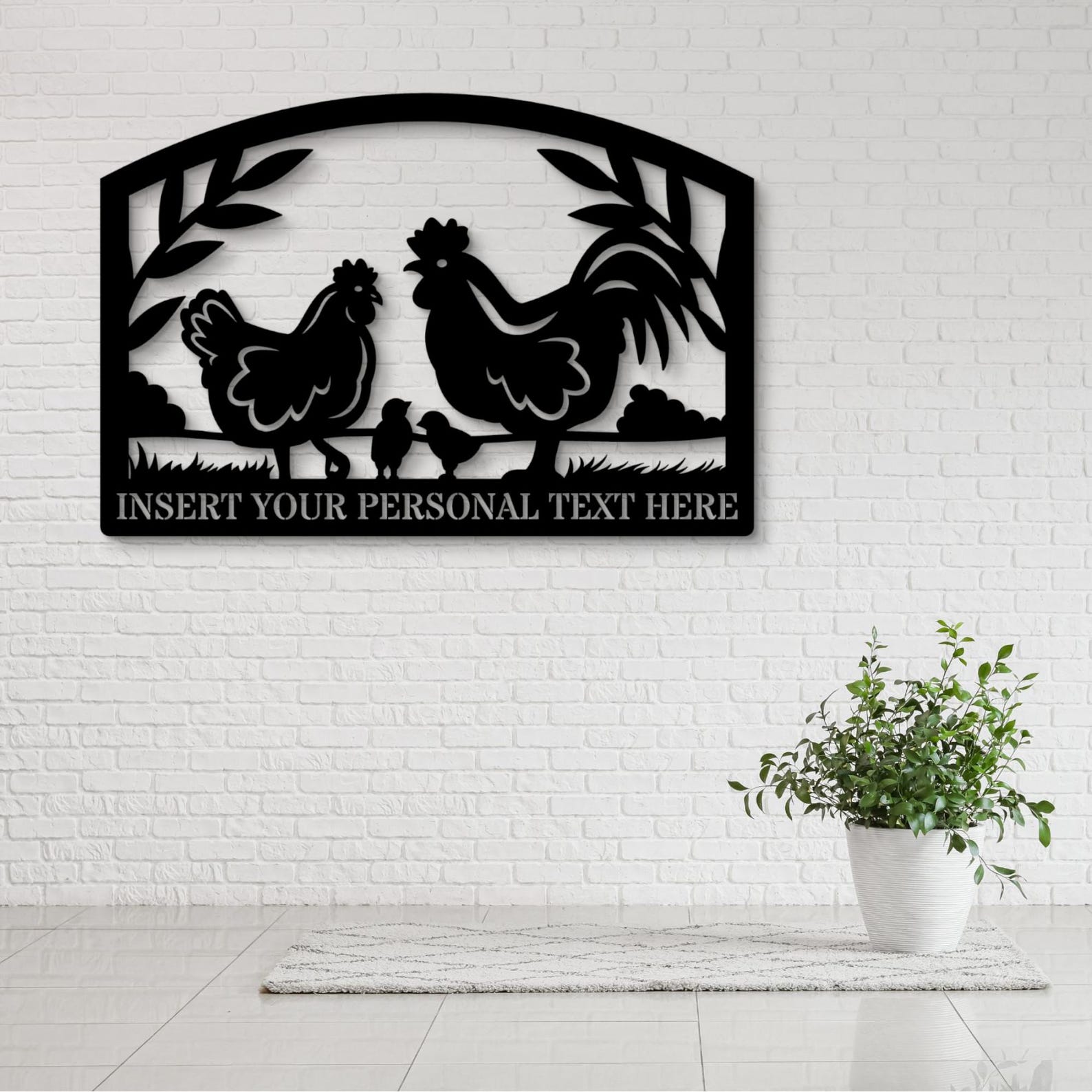 Personalized Chicken Farm Metal Sign Gift. Custom Animal Wall Decor ...