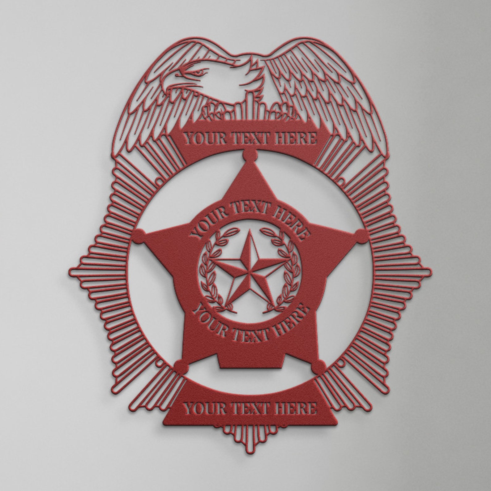 Personalized Eagle Police Badge Metal Sign. Custom Cop Badge - Etsy