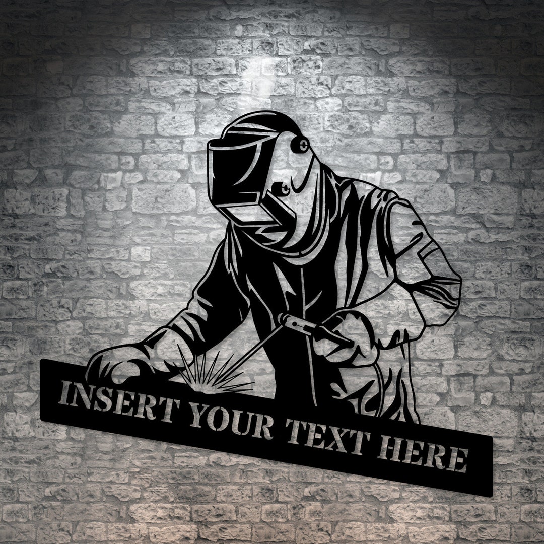 Personalized Pipline Welder Name Metal Sign. Custom Welder Wall Decor ...