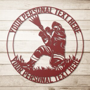 Personalized Fireman Name Metal Sign Gift, Customizable Firefighter ...