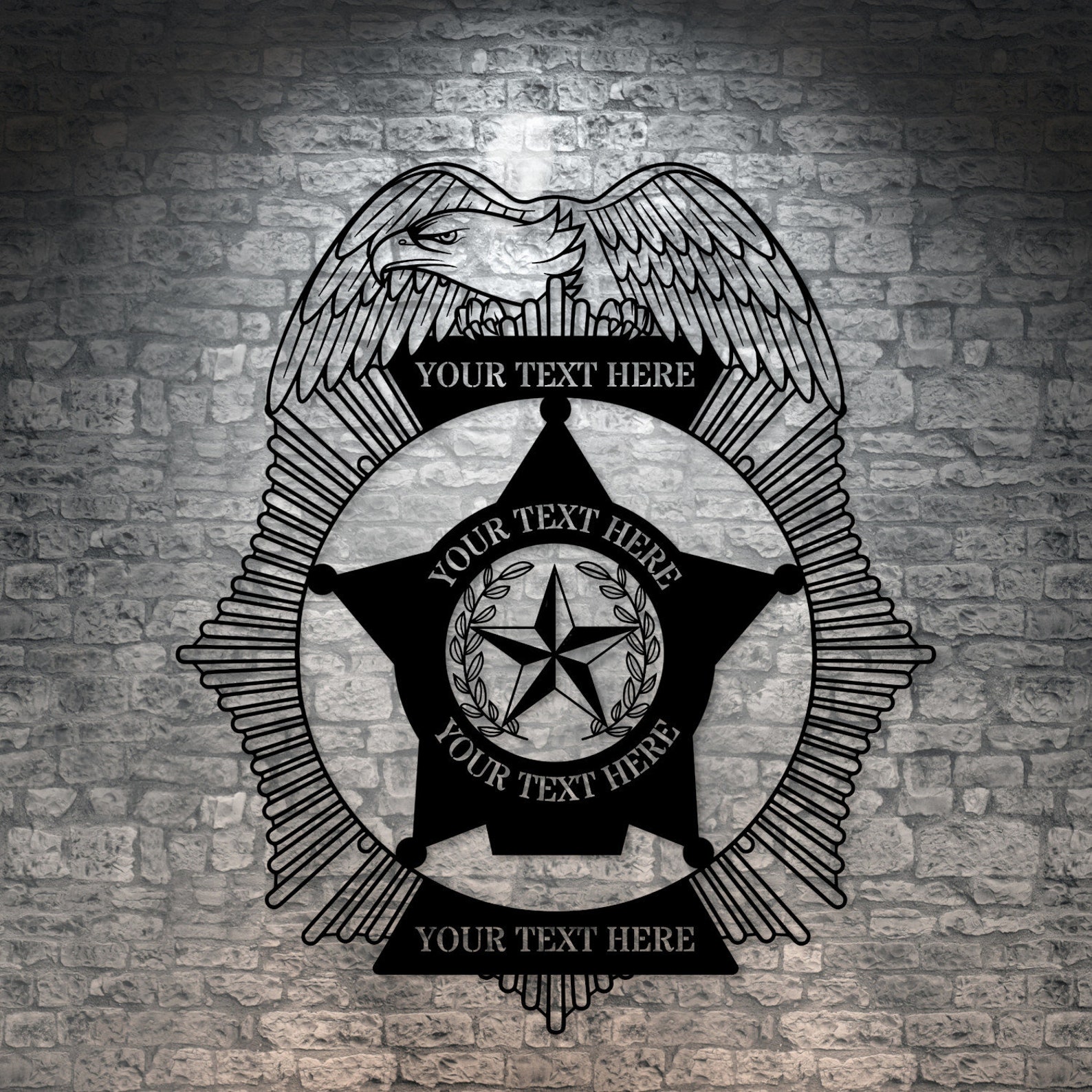 Personalized Eagle Police Badge Metal Sign. Custom Cop Badge - Etsy