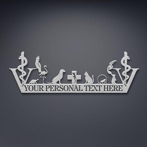 Personalized Veterinarian Shop Name Metal Sign. Customizable Vet Doctor ...