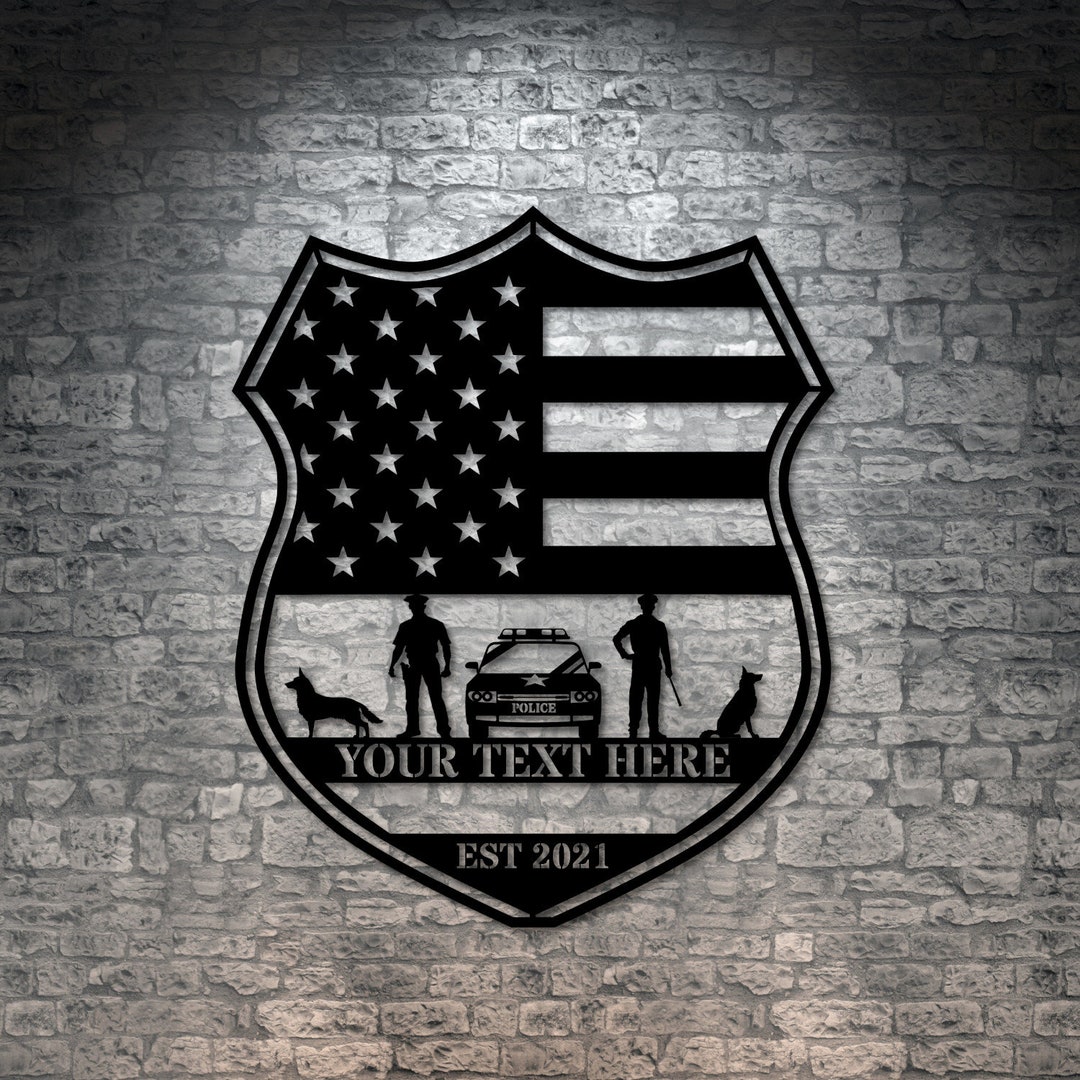 Policeman Personalized Metal Sign Gift Custom Police Force - Etsy