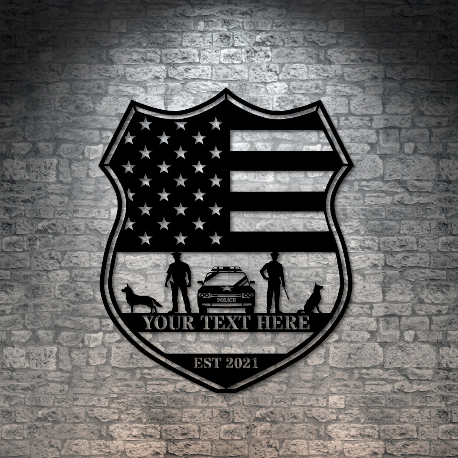 Policeman Personalized Metal Sign Gift Custom Police Force - Etsy