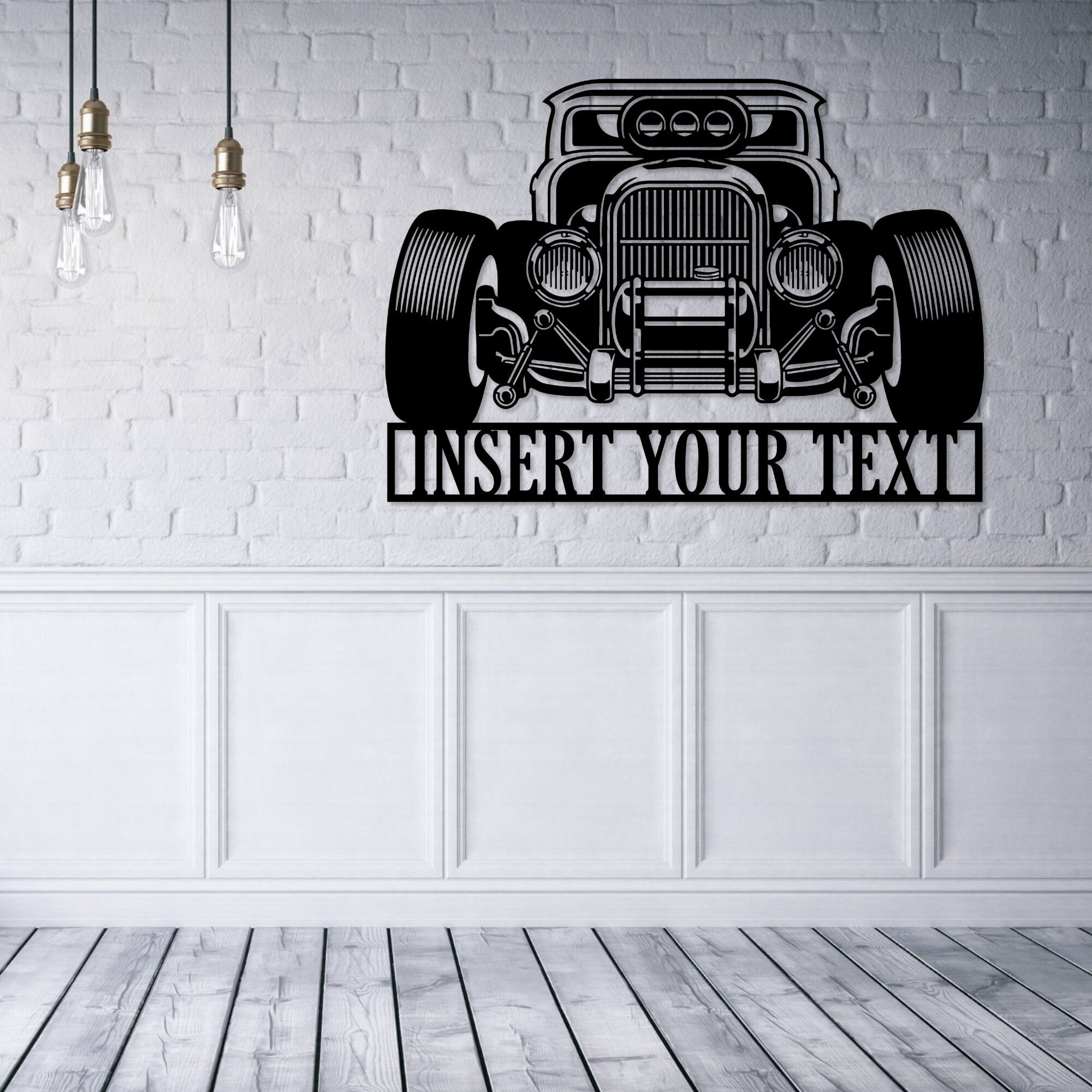 Personalized Rat Rod Name Metal Sign. Custom Garage Wall Decor Gift ...