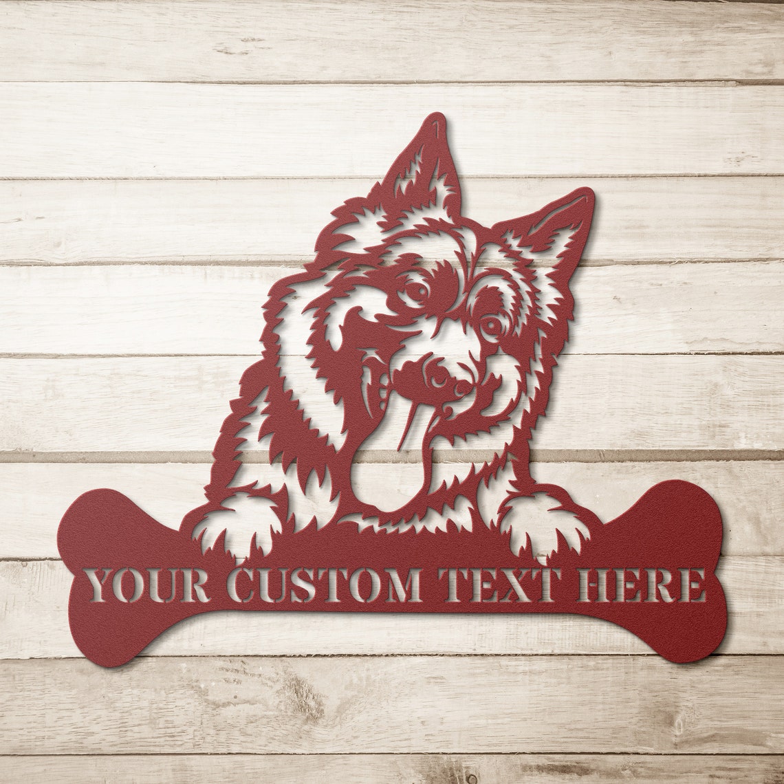 Personalized Happy German Shepherd Name Metal Sign. Customizable Dog ...