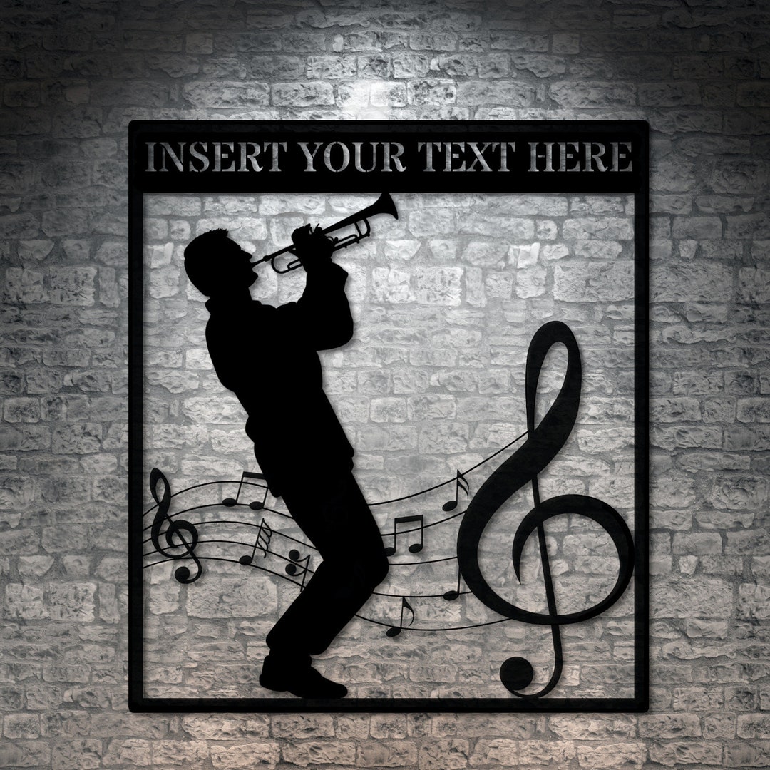 Personalized Trumpeter Name Metal Sign. Custom Trumpet Player Decor ...