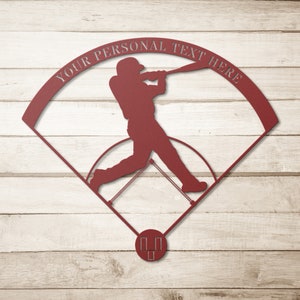 Personalized Baseball Player Batter Name Metal Sign. Custom Softball ...