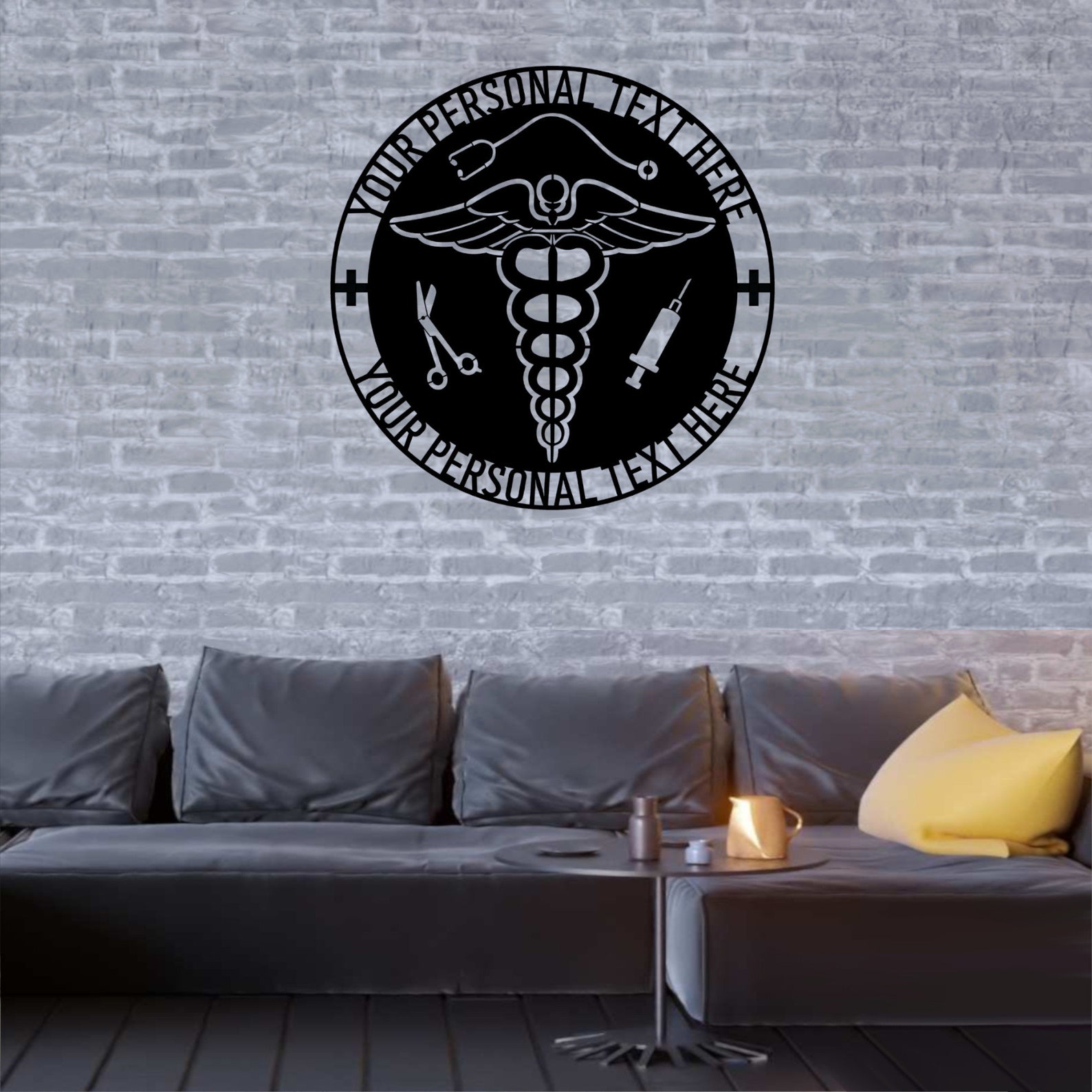 Personalized Medical Logo Name Metal Sign. Custom Doctor Wall Decor ...