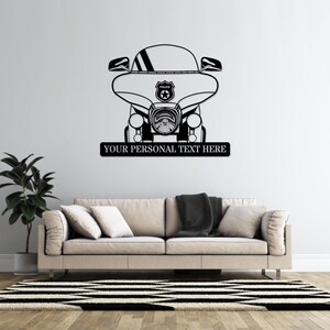 Personalized Police Motorbike Metal Sign. Custom Motorcycle Cop Wall ...