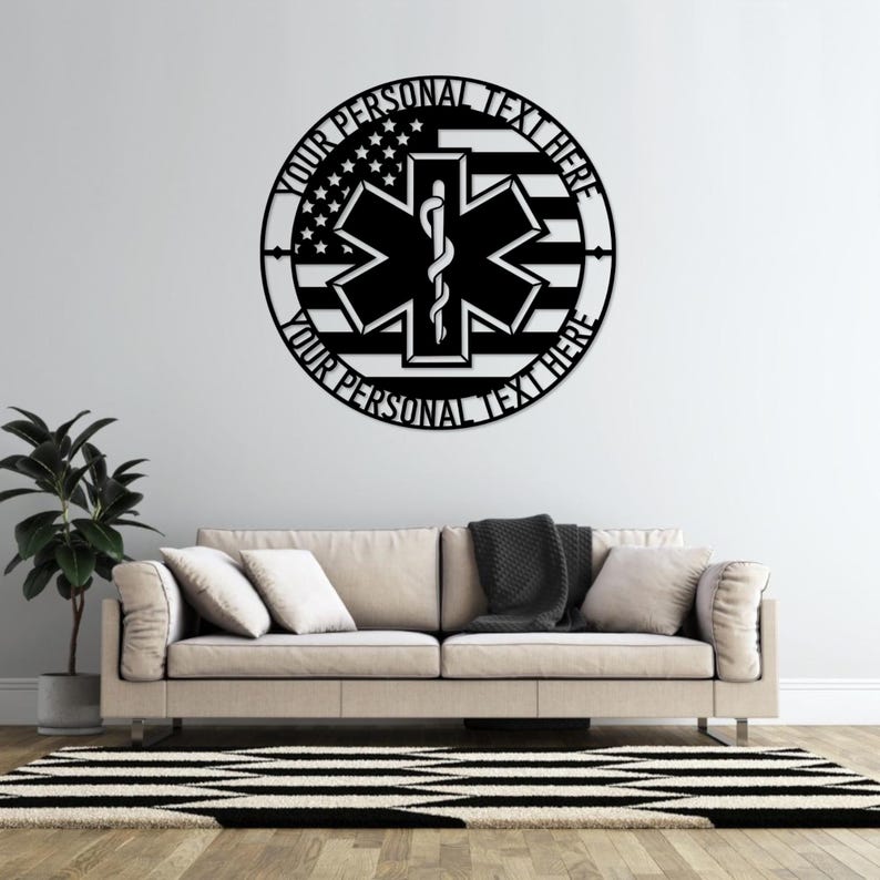 Personalized American First Responder Metal Sign. Custom Patriotic ...