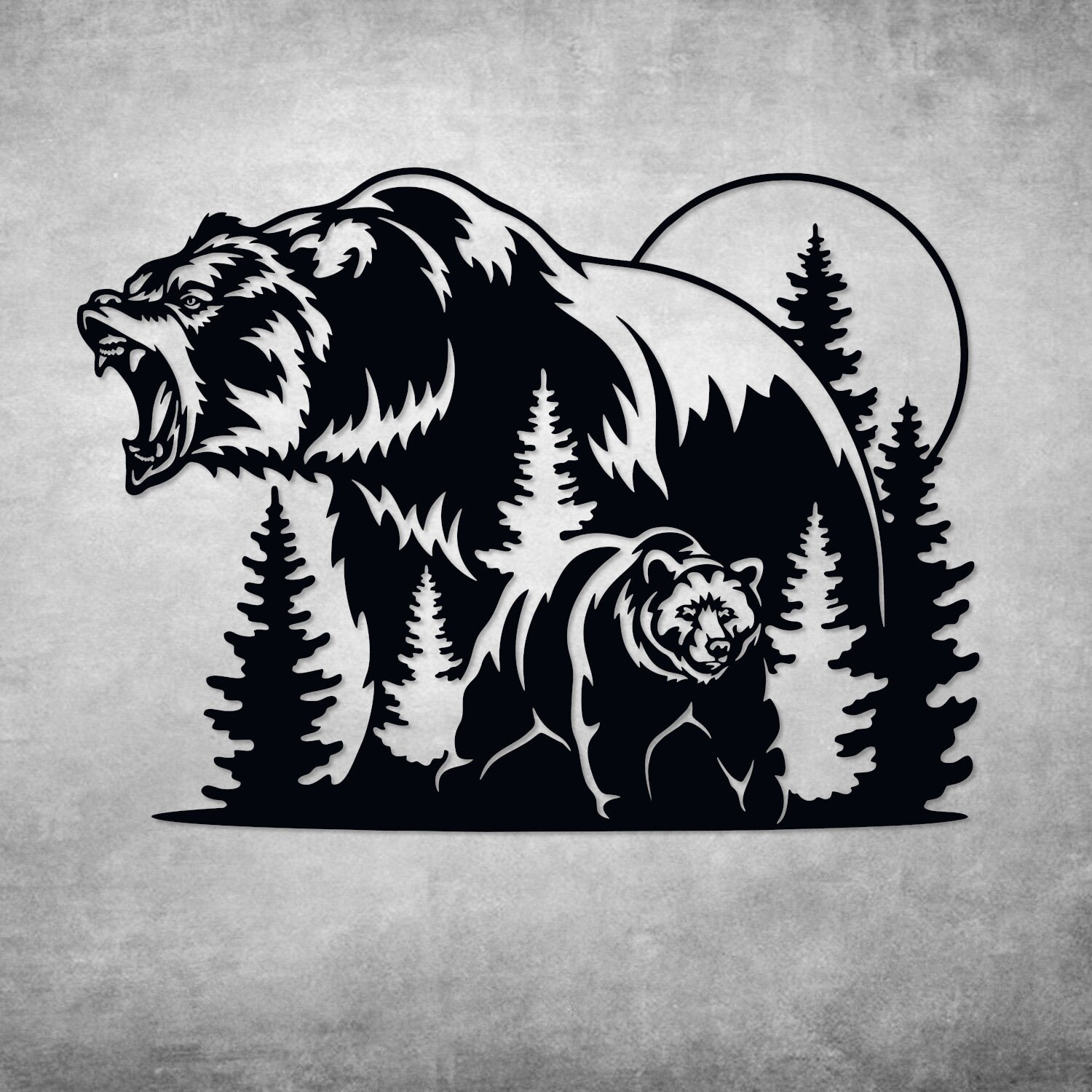 Personalized Nature Wildlife Roaring Bear Metal Sign Custom - Etsy