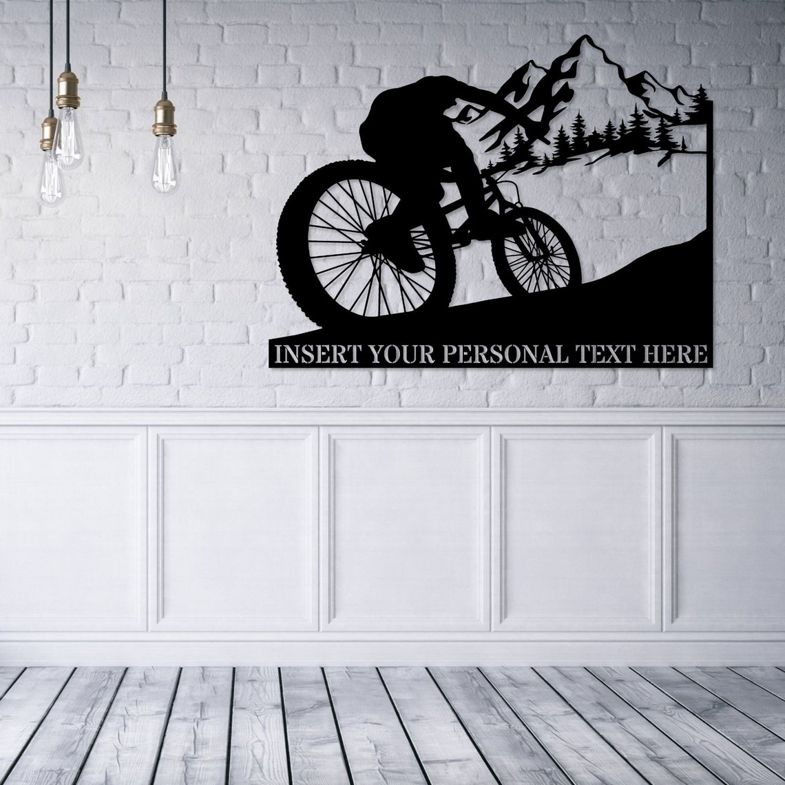 Personalized MTB Name Metal Sign. Custom Trail Bike Rider Wall Decor ...