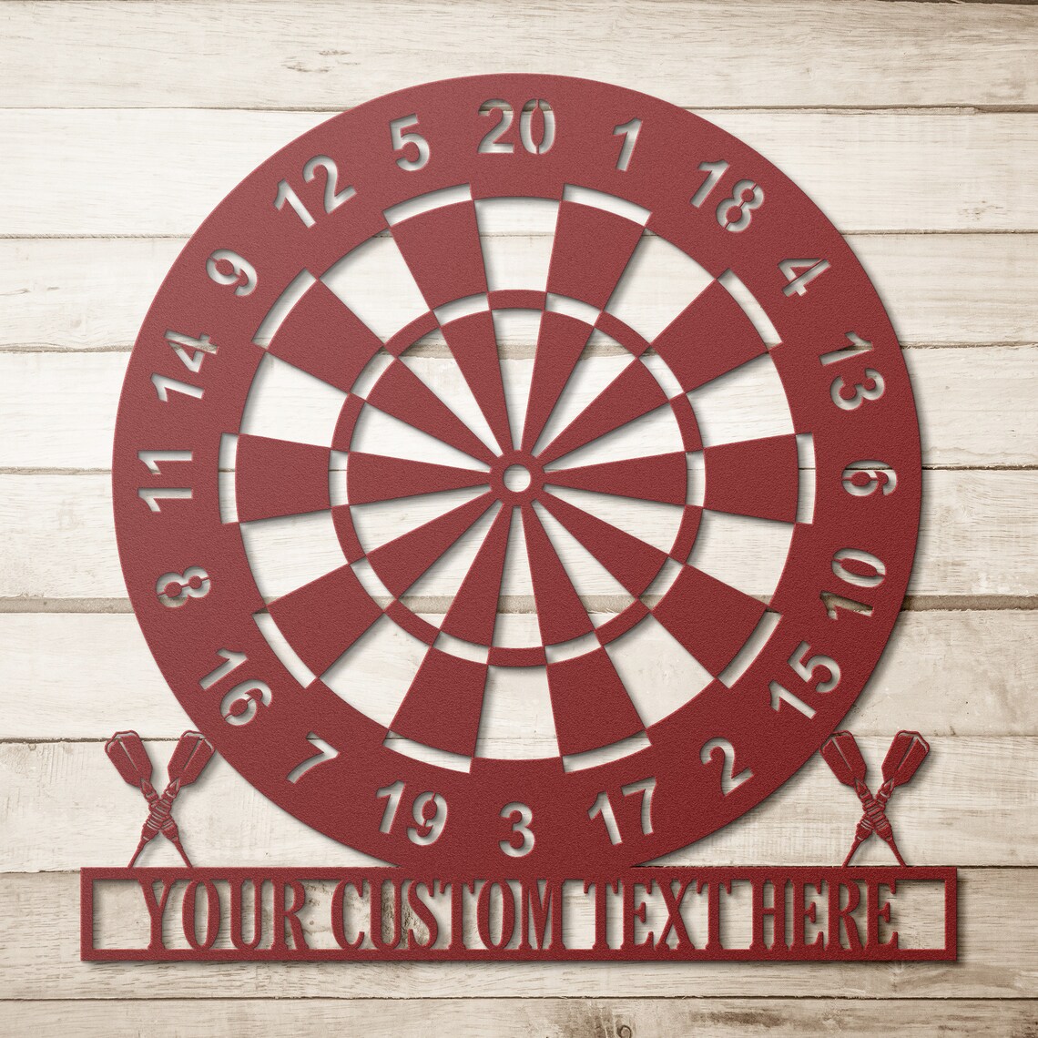 Personalized Dart Board Name Plate Metal Sign. Customized Dart Lover ...