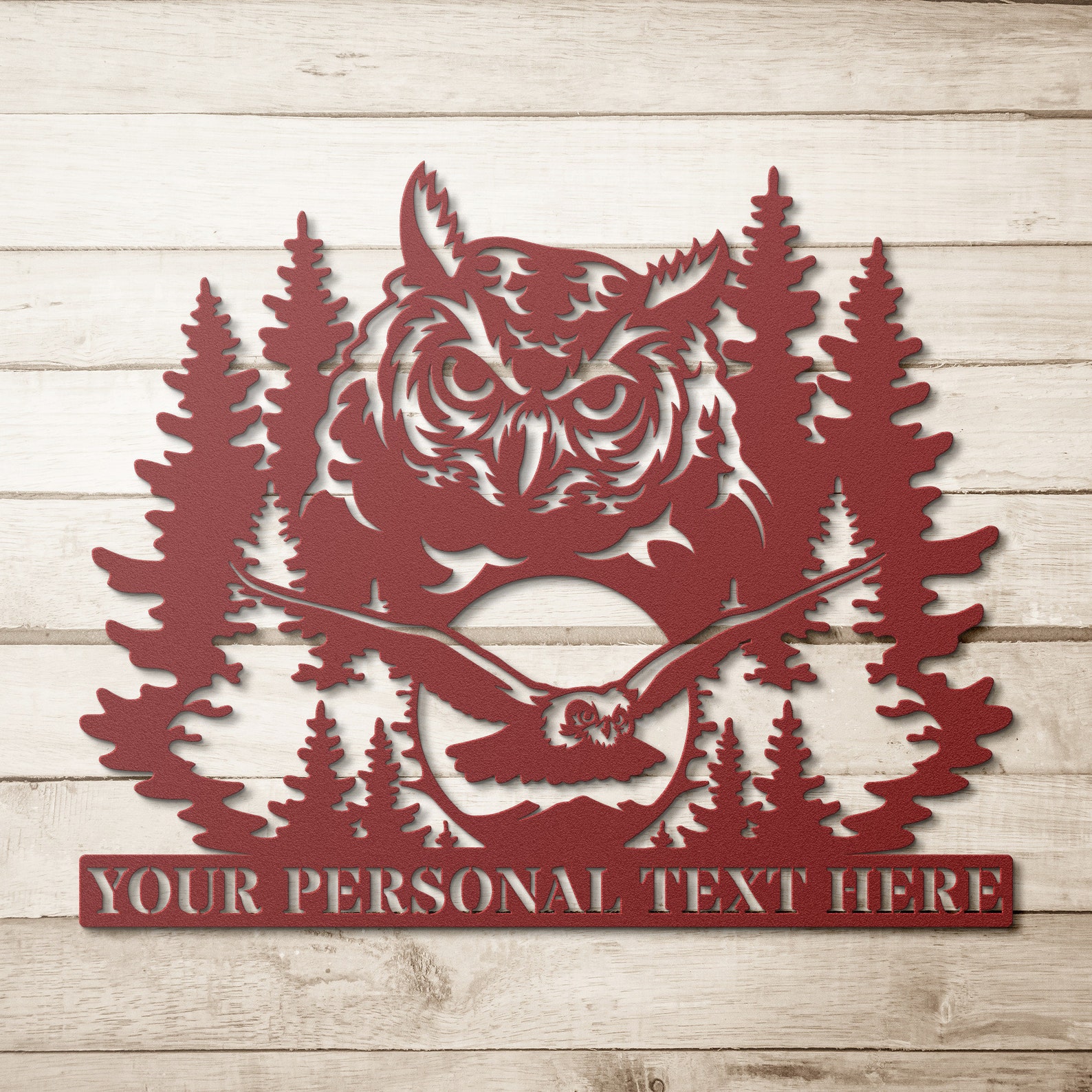 Personalized Owl Name Metal Sign Gift Custom Nature - Etsy