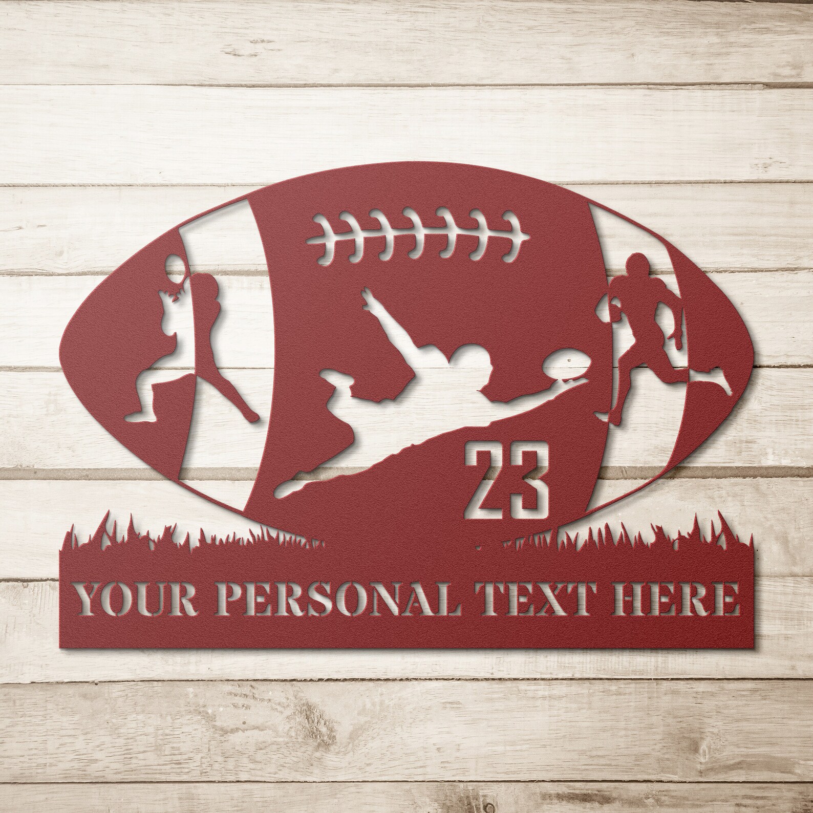 Personalized American Football Name and Number Metal Sign Gift. Custom ...