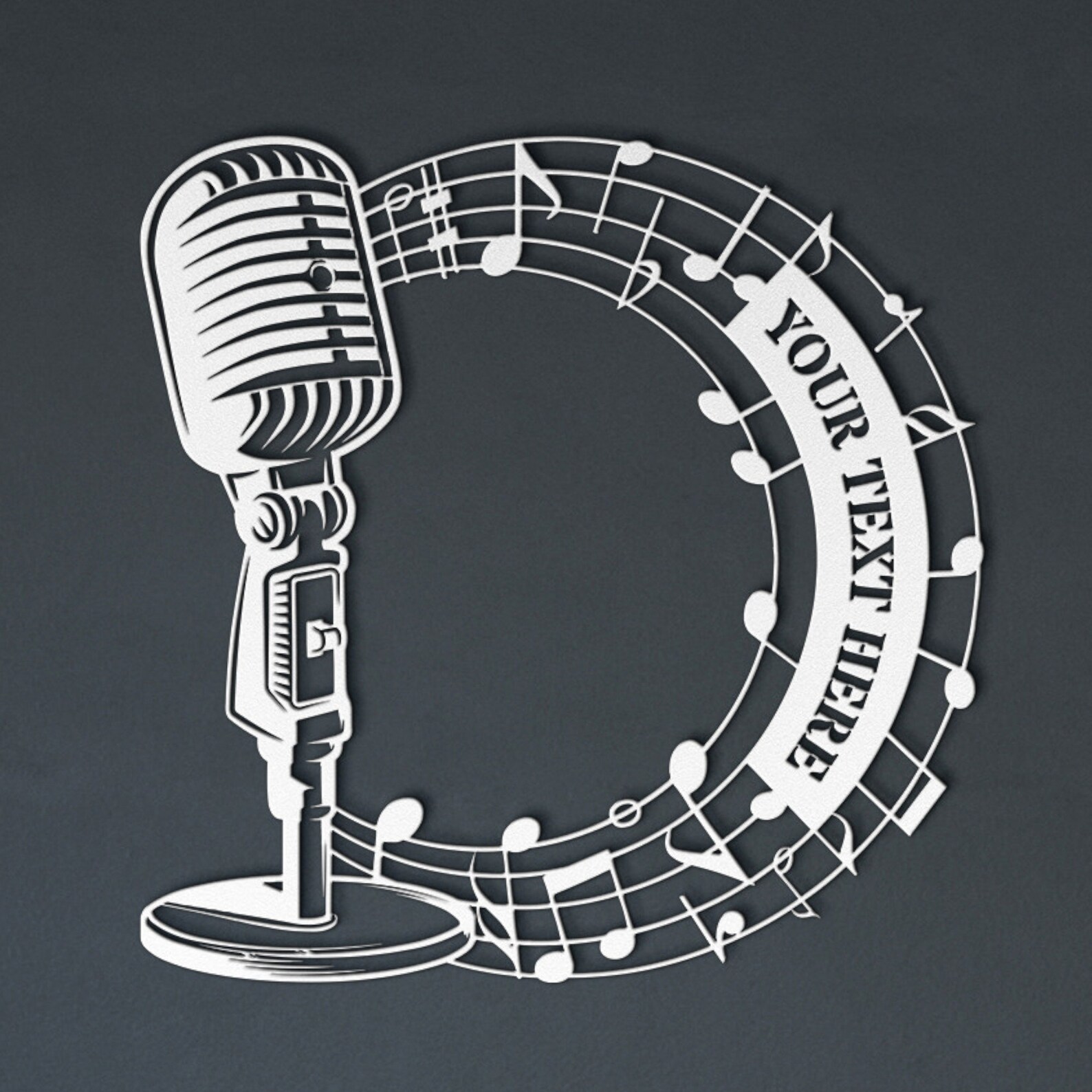 Personalized Microphone Metal Sign. Custom Singer Wall Decor. Musician ...