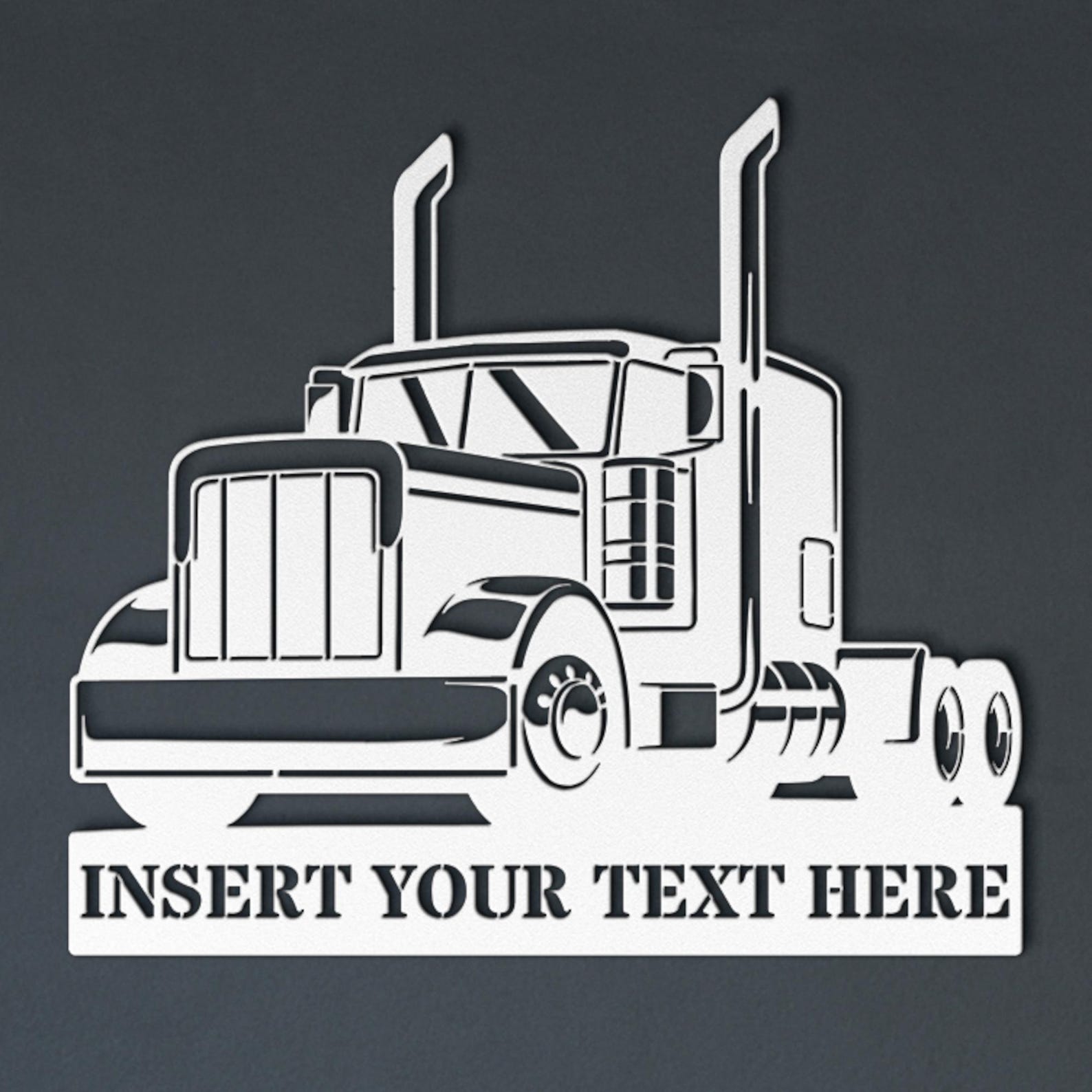 Personalized Lorry Driver Name Metal Sign. Custom Trucker Wall Decor ...